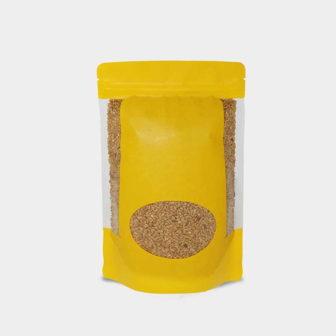 Stand Up Pouch with zip lock & window | Oval Orange – Packaging Depot ...